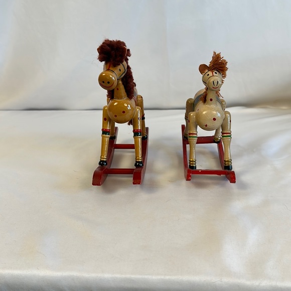 Source Unknown | Accents | Vintage Christmas Wooden Rocking Horses Pony ...
